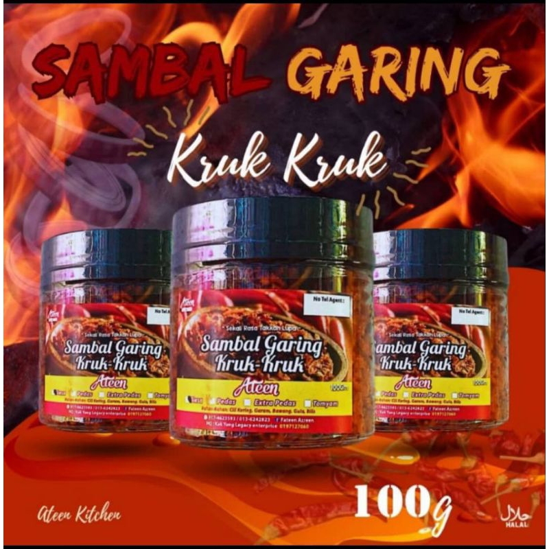 SAMBAL GARING KRUK KRUK ATEEN {100G} | Shopee Malaysia