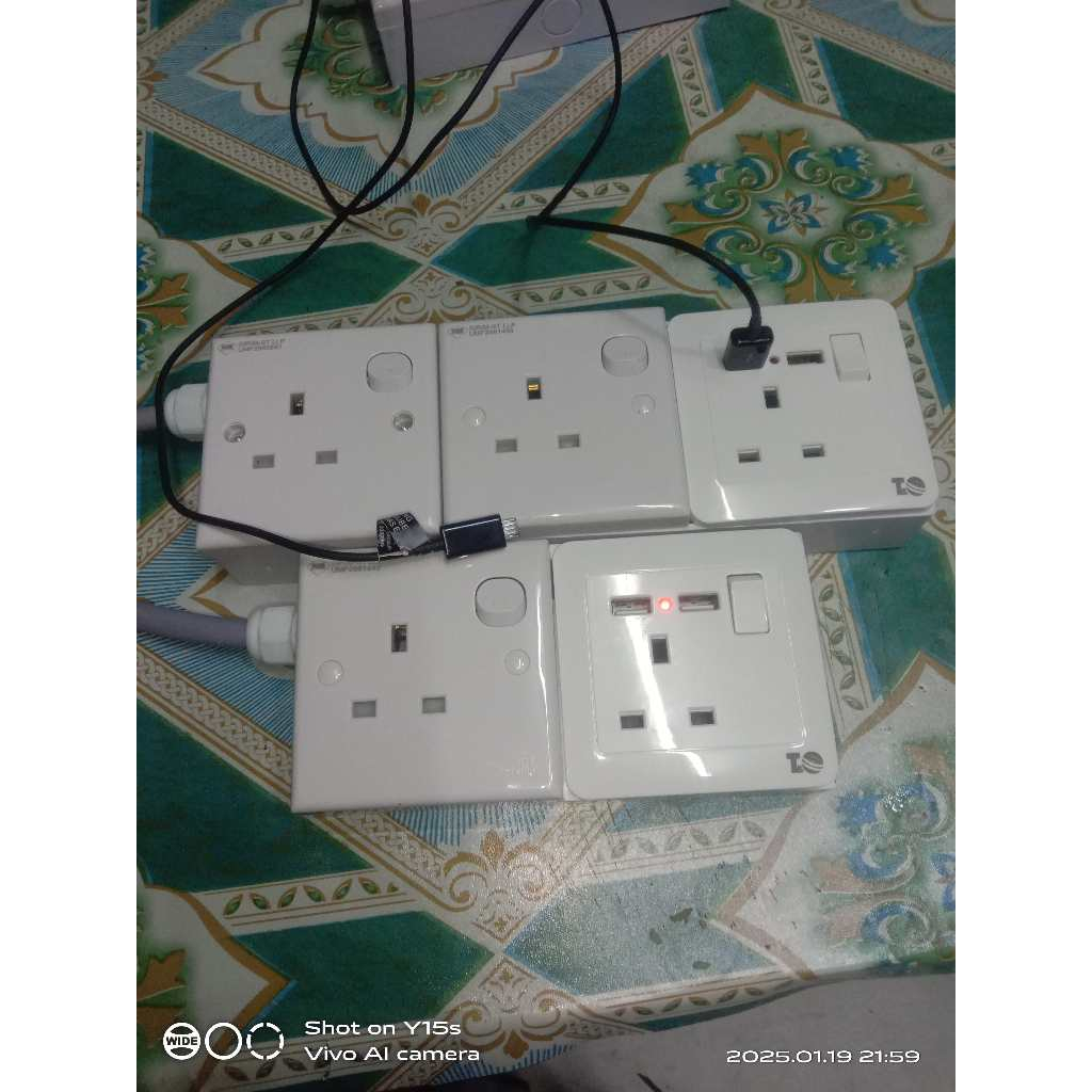 Wayar extension dan USB 2 geng plug switch 3 meter wayar | Shopee Malaysia