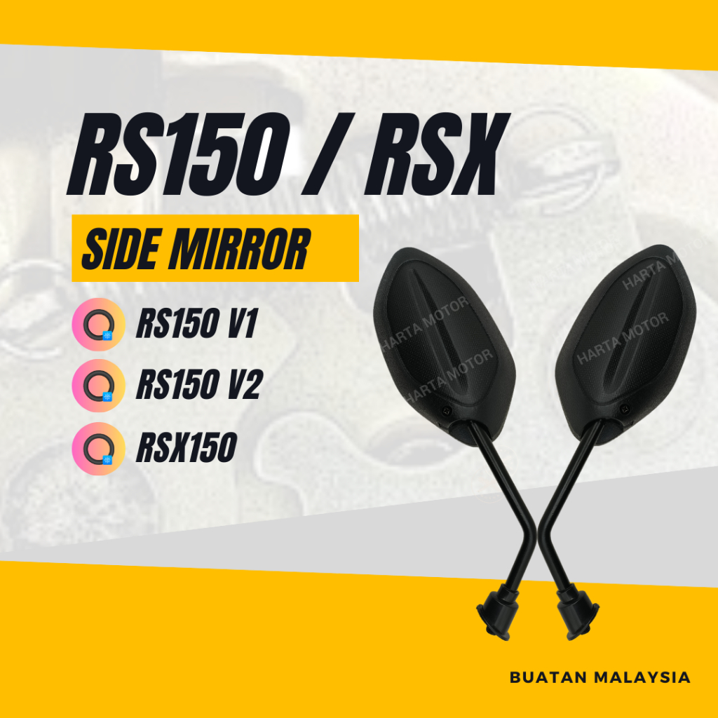 HONDA RS150 V1 V2 SIDE MIRROR LOCAL - RS150R RSX RS-X 150 CERMIN SISI ...