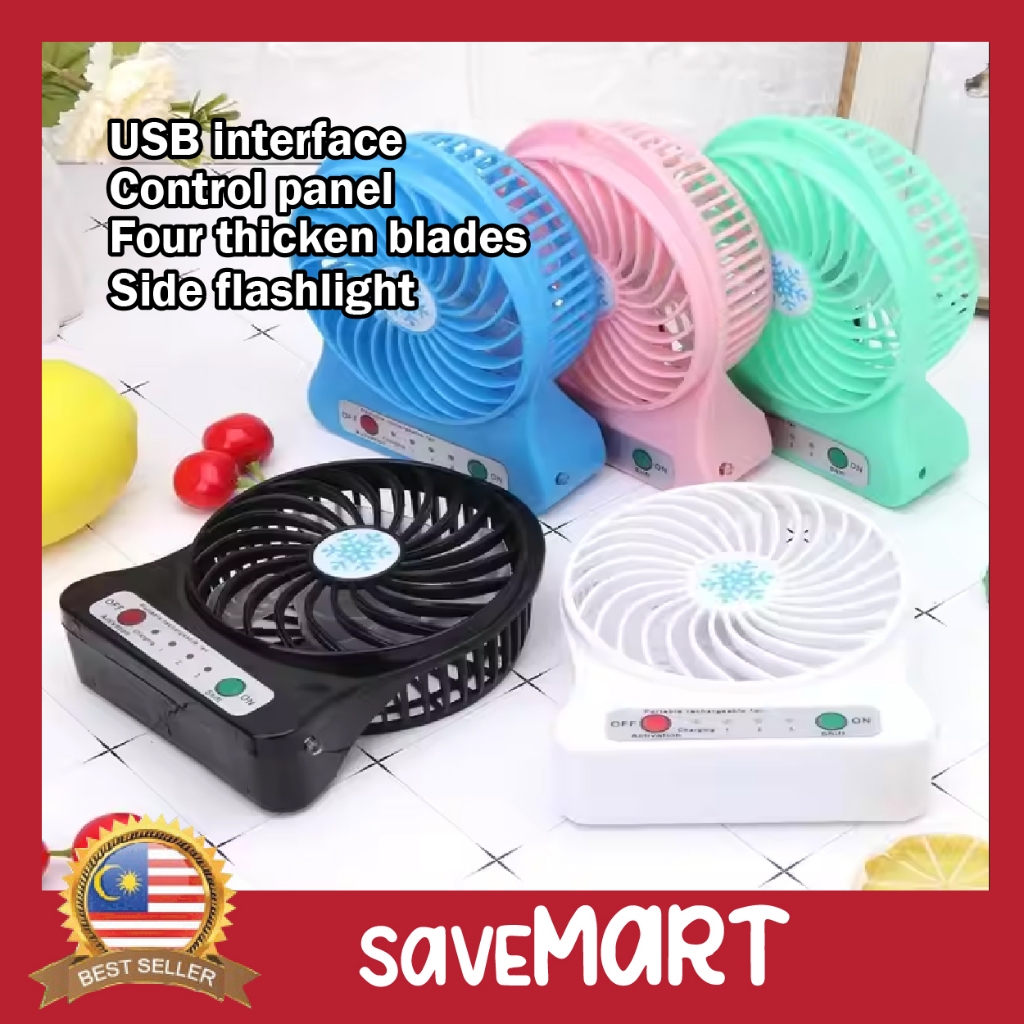 Mini Rechargeable USB Portable Cooler Fan 3 Speeds / Kipas Mini USB ...