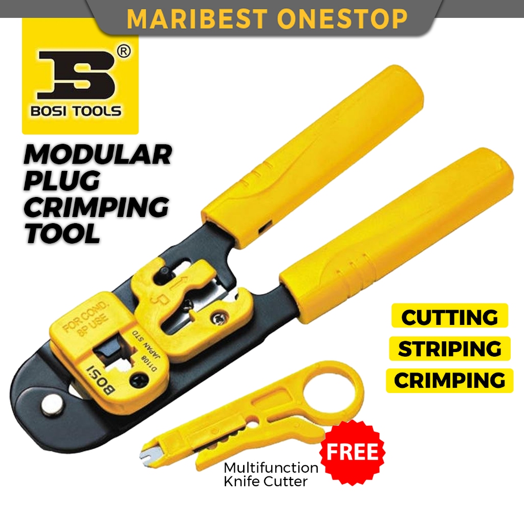 BOSI All In 1 Network Lan Telephone Crimping Tool Modular Cable ...