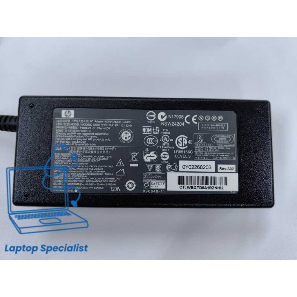 Original HP 18.5V 6.3A 120W Power Adapter PPP016L-E PA-1121-42HH 609941 ...