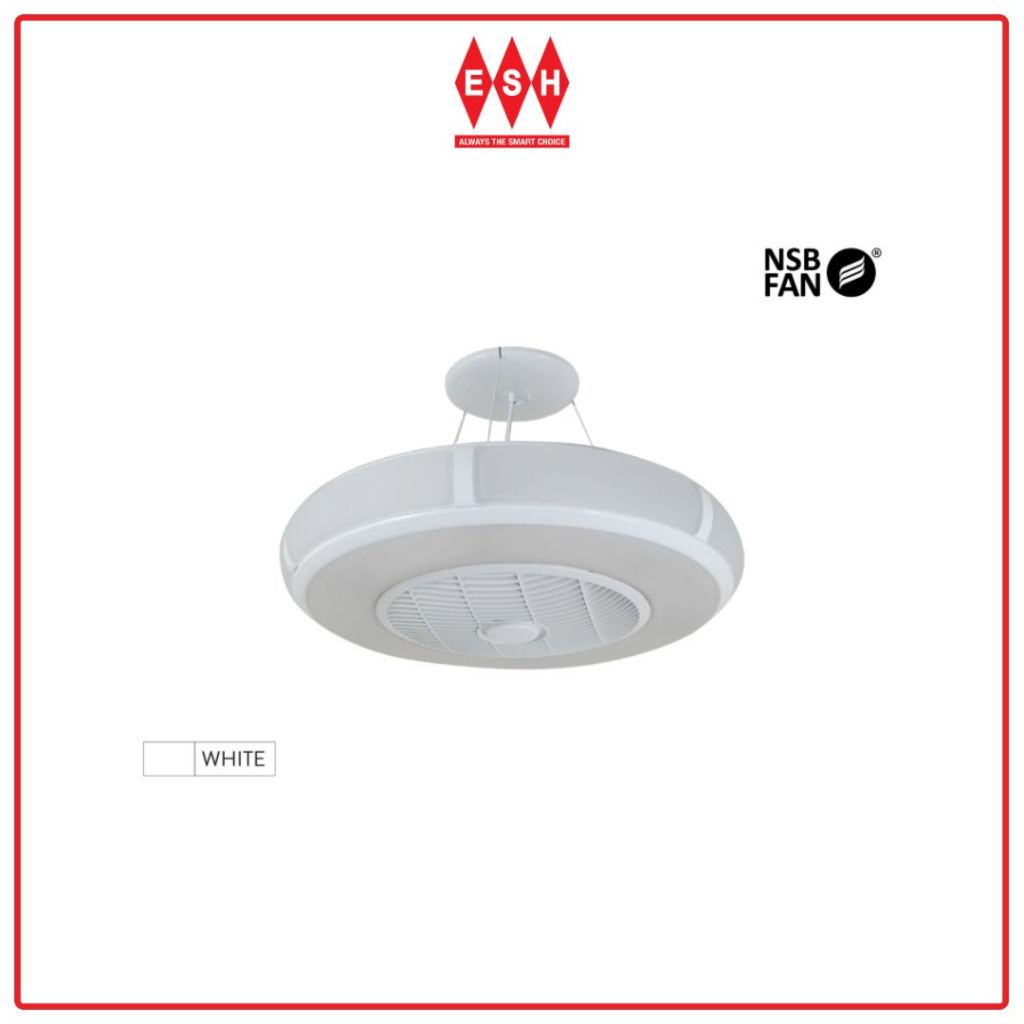 NSB AURA (White) 26.7 Inch AC Motor with Remote Control Ceiling Fan ...