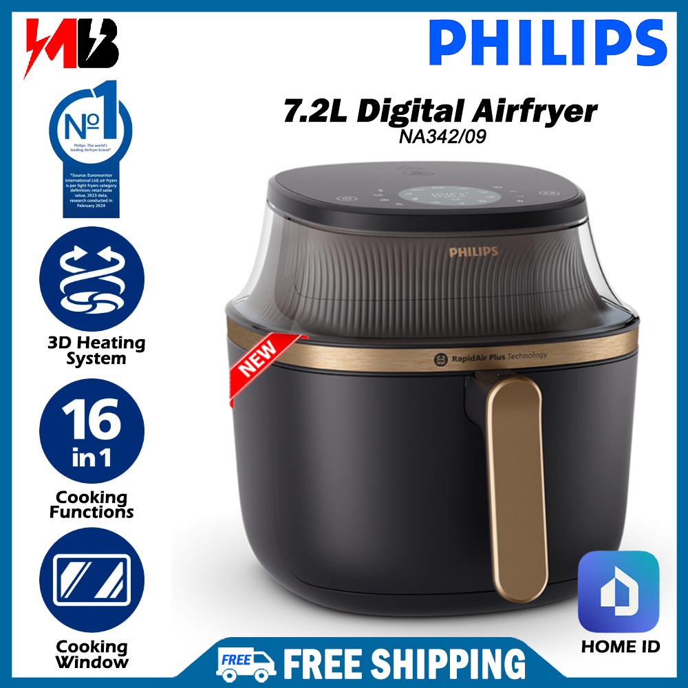 [ NEW ] Philips 3000 Series 7.2L Airfryer NA342 (NA342/09) Digital Air ...