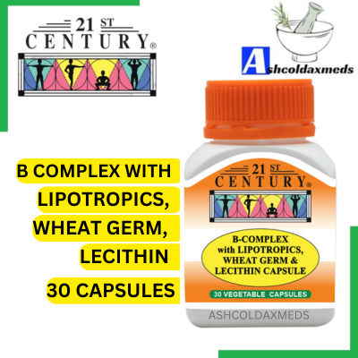 21st Century B-Complex with Lipotropics, Wheat Germ & Lecithin 30 Vege ...