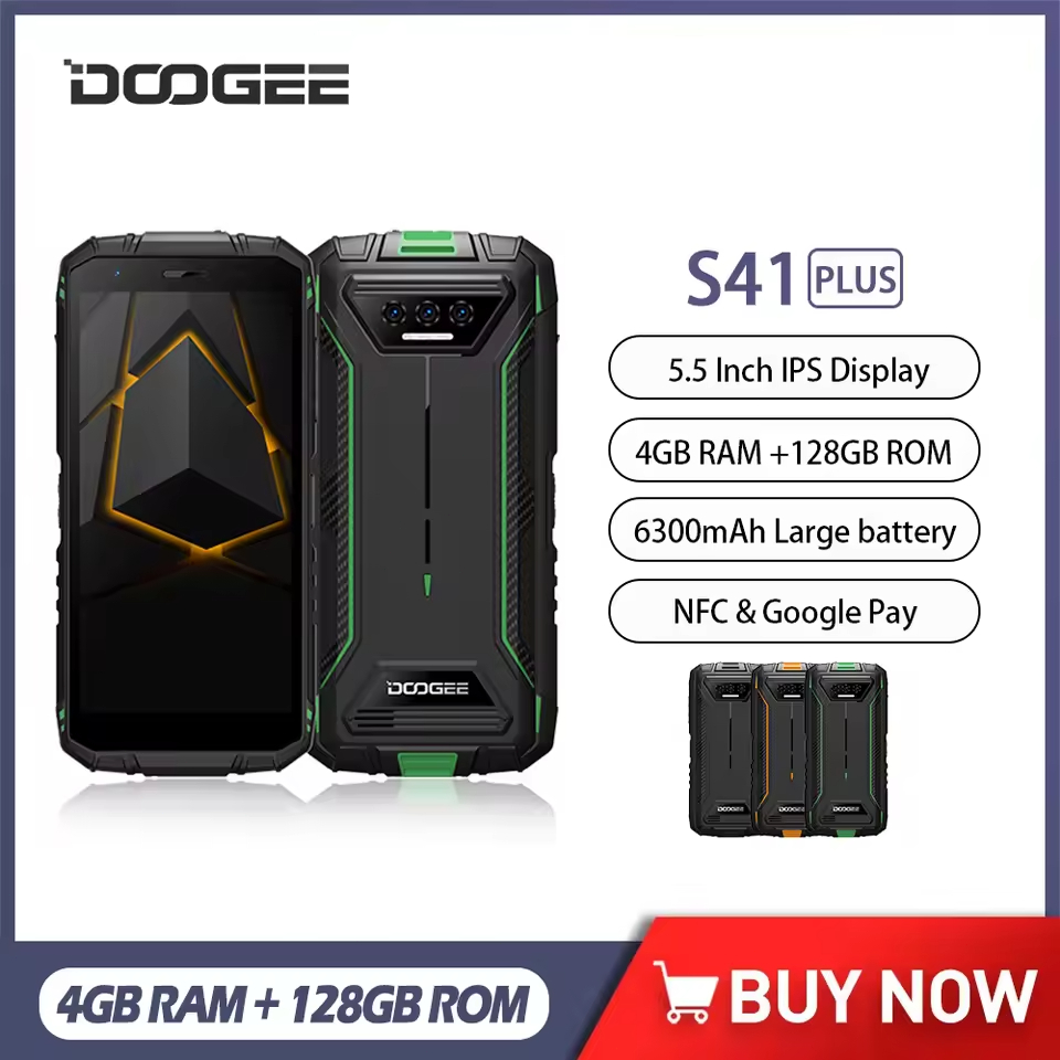 DOOGEE S41 Plus 4G Rugged Smartphone Android 13 5.5Inch HD+ 4GB+128GB ...