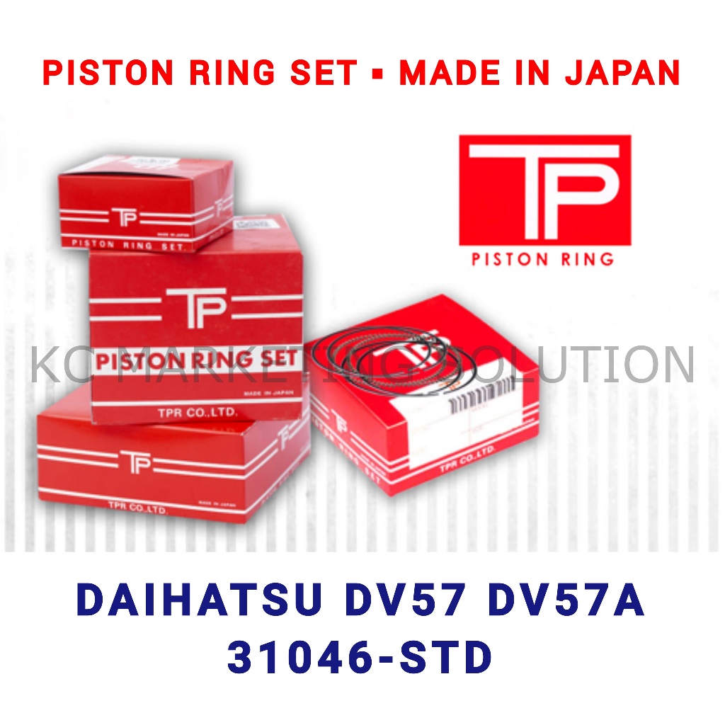 TP Piston Ring Set (Size 31046-STD) Daihatsu DV57 DV57A | Shopee Malaysia