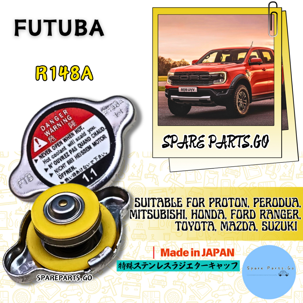 🔥[Ready Stock现货]🔥FUTUBA JAPAN RADIATOR CAP R148 (1.1KG/CM² 108KPA) GEN2 ...