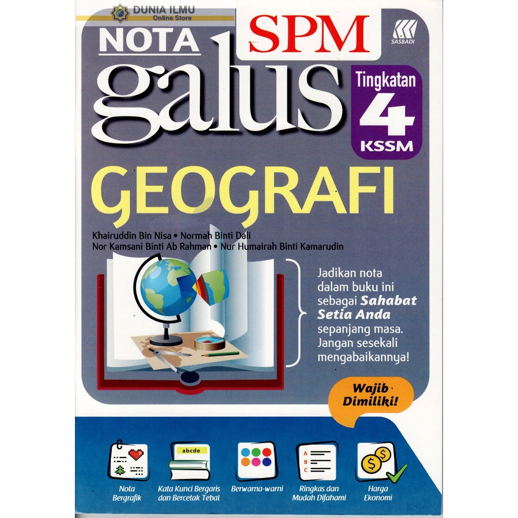 BUKU RUJUKAN : NOTA GALUS GEOGRAFI TINGKATAN 4 KSSM | Shopee Malaysia