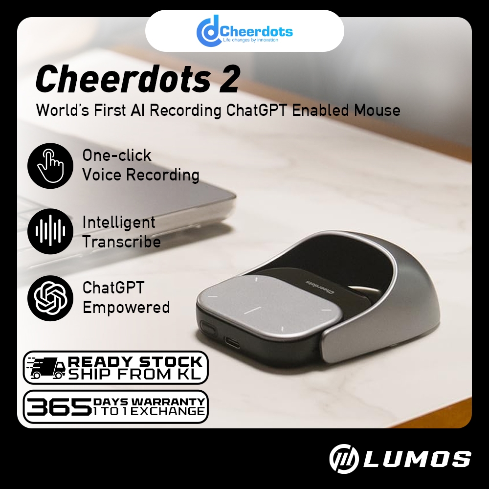 Cheerdots 2 Detachable Air Mouse Wireless Touchpad Laser ChatGPT All-in-one Bluetooth Mouse For ...