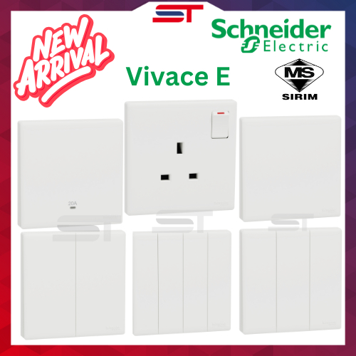 SCHNEIDER VIVACE E SERIES SWITCHES & SOCKET switch socket 13A 20A ...