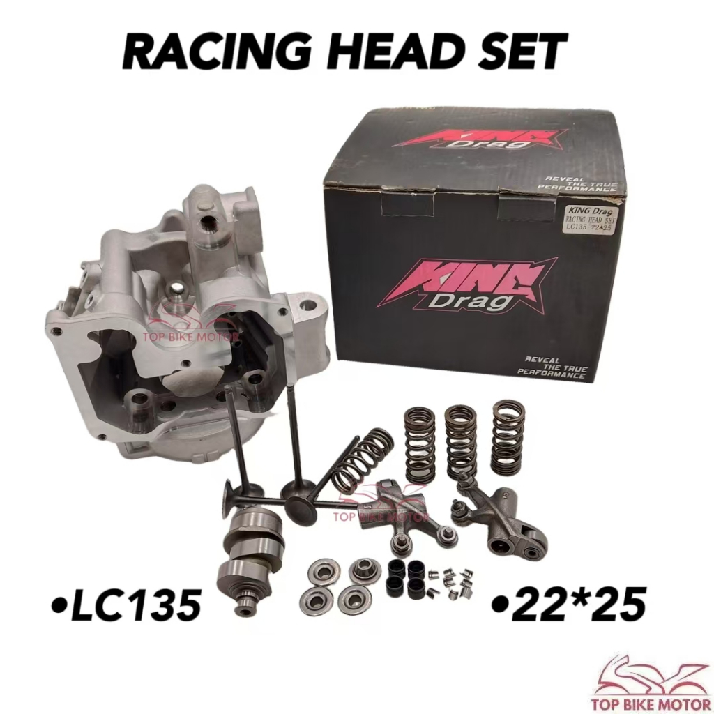 KING DRAG LC135 HEAD RACING HEAD SUPER HEAD 22/25 22X25 | Shopee Malaysia