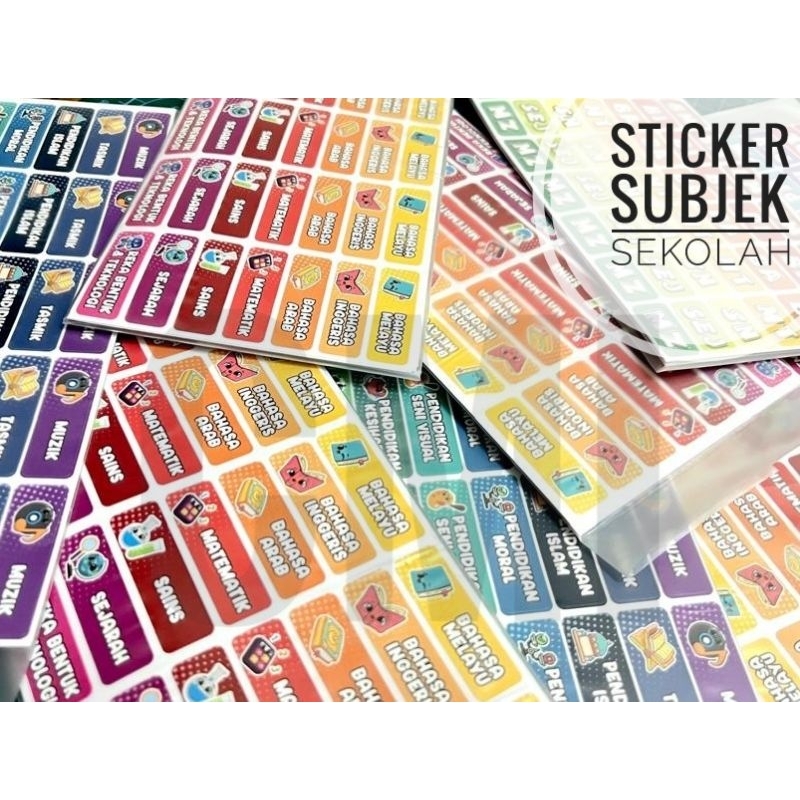 STICKER SUBJEK SEKOLAH (READY STOCK) | Shopee Malaysia