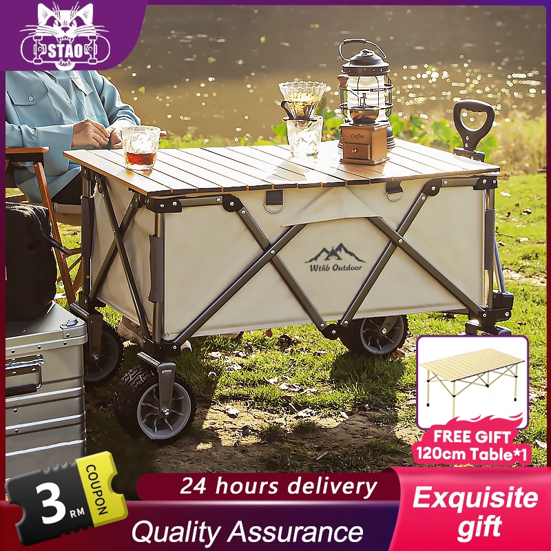 🔥Ready Stock🔥300L Outdoor Wagon Trolley Foldable Trolley Tool truck ...