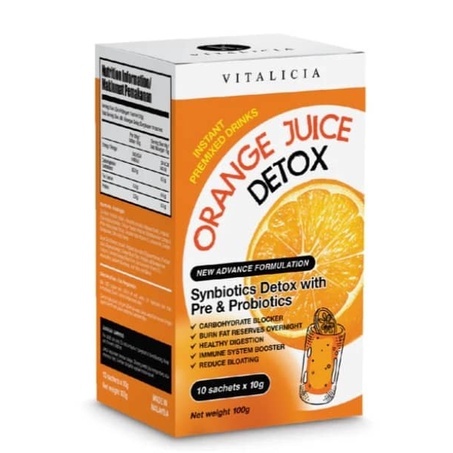 Avenys VITALICIA Orange Juice Detox (OJD) 10 sachets / Burn Iced Tea ...
