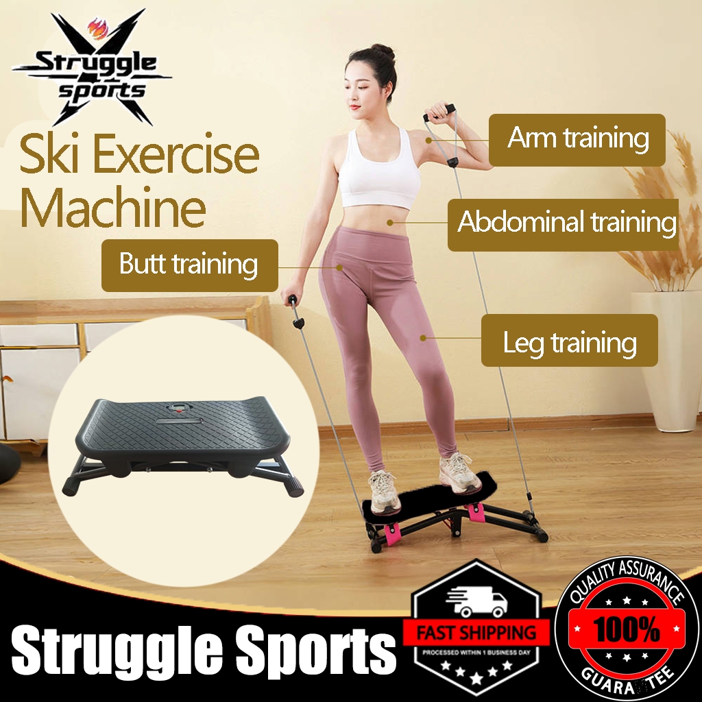[Special price]Ski Machine Stepper Exercise Slide Stepper Foldable Indoor Aerobic Train Skiing ...