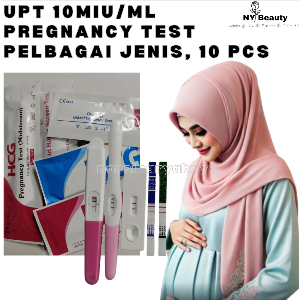 [10 PCS] UPT Midstream Cassette Strip, Cepat Detect Pregnancy HCG ...