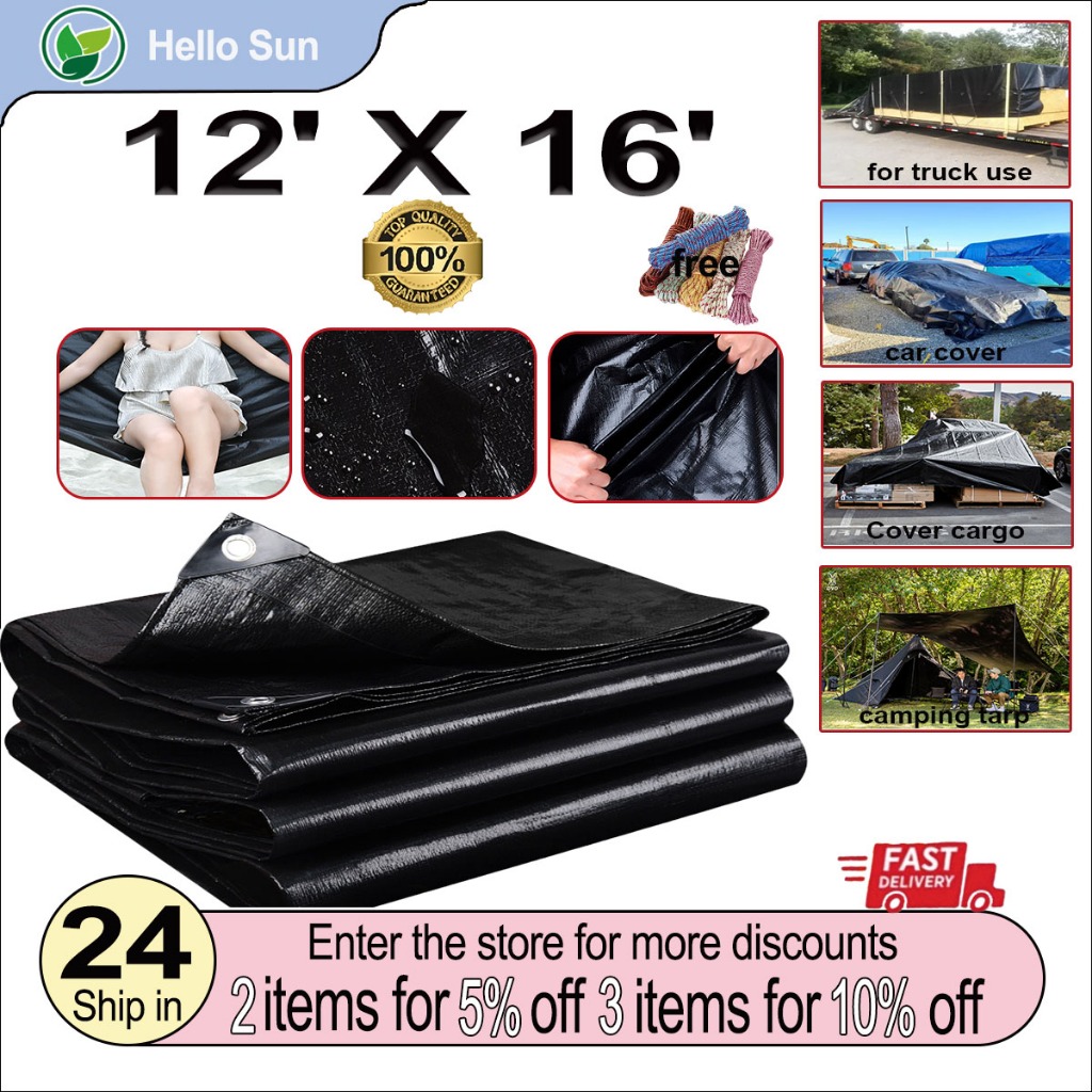 12x16ft black Kanvas Canopy Dengan Kualiti Terbaik Tebal Waterproof ...