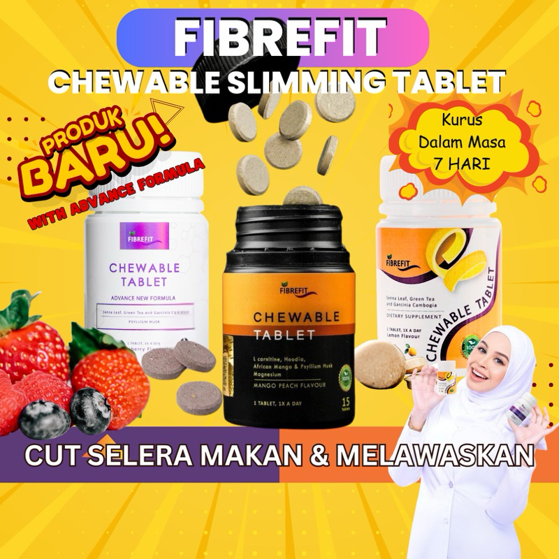 100% Original FibreFit Chewable Slimming Fuitty Tablet ( Brand Fibremeal ) | Kurus dengan mudah ...