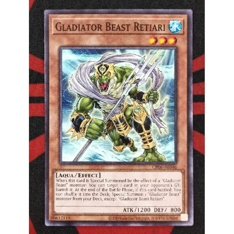 YUGIOH KONAMI CR06-AE046 Gladiator Beast Retiari (Common) | Shopee Malaysia