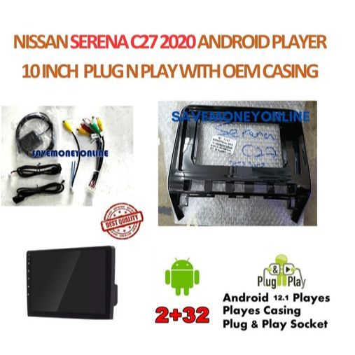 Nissan Serena C27 2020 android player 10 inch IPS Screen PLUG N PLAY ...