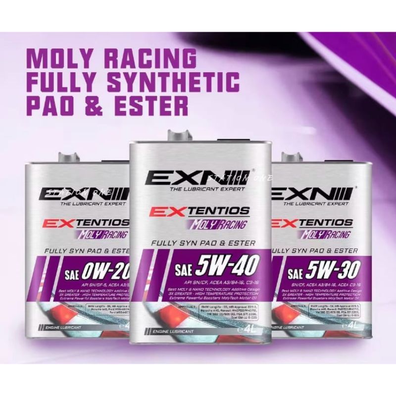 EXN MolyRacing API SP Fully Synthetic Engine Oil (PAO & Ester) – 4L ...