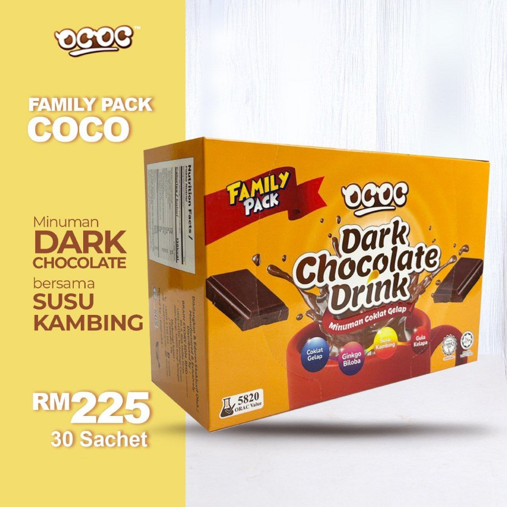 FAMILY PACK COCO - KOMBO MERAH ( MINUMAN DARK COKLAT SUSU KAMBING ) 30 ...