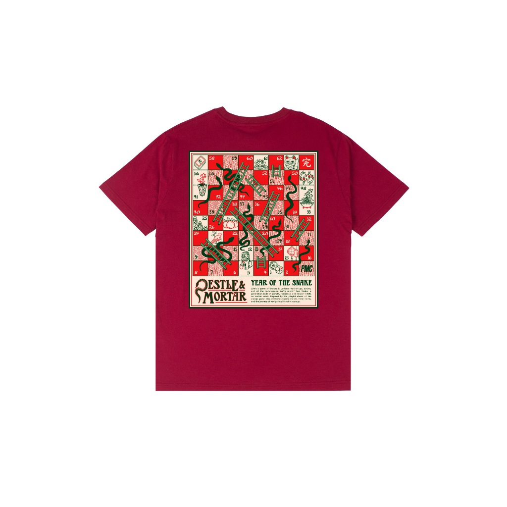 PMC Snake & Ladder Tee Red | Shopee Malaysia