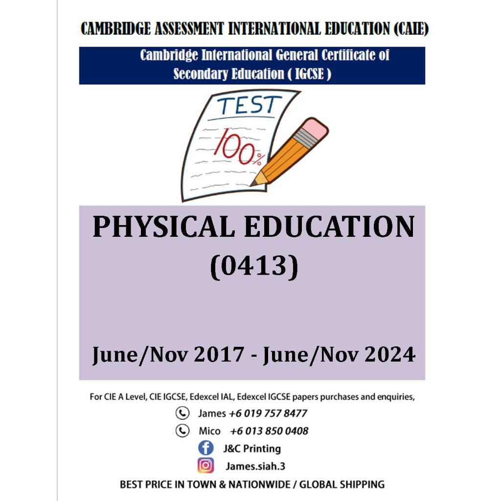 Cambridge Igcse Past Year Papers Physical Education 0413 Paper 1 ...