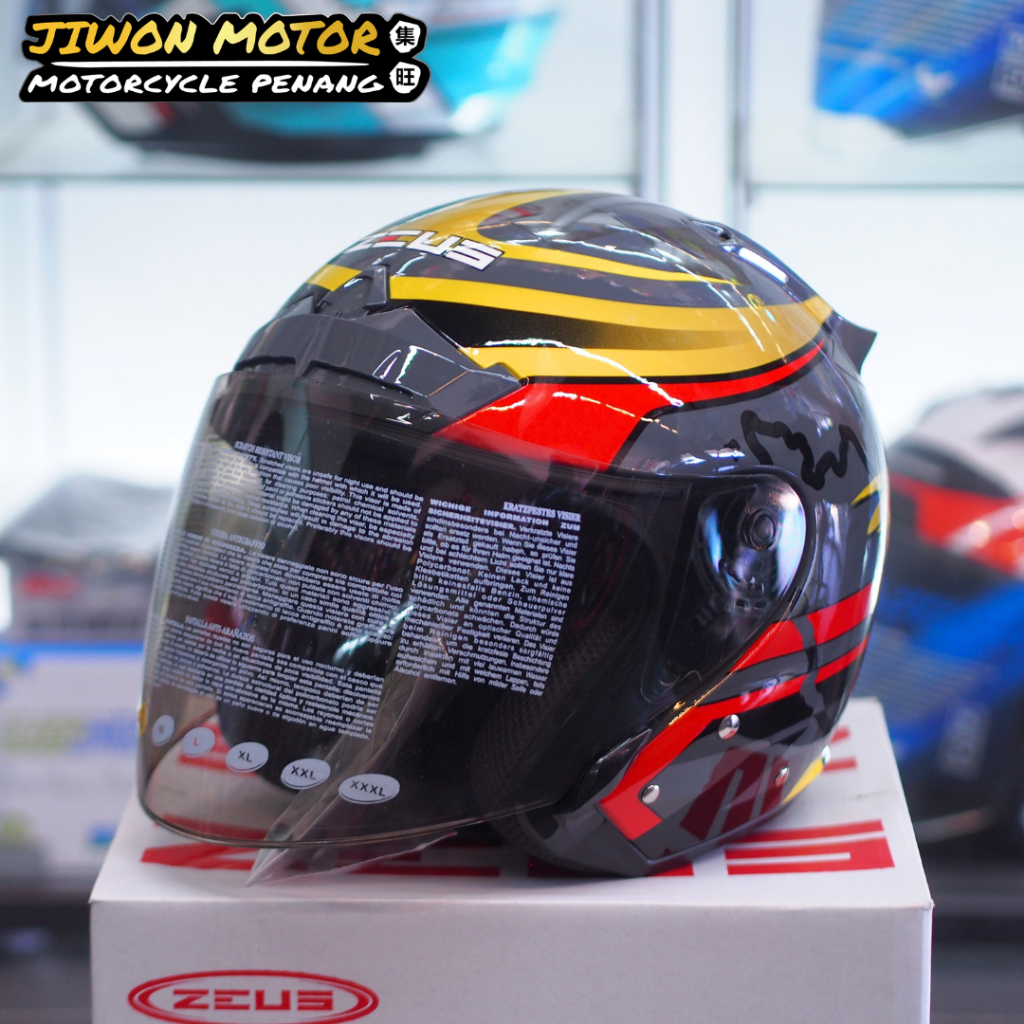 ZEUS SINGLE VISOR HELMET🇹🇼 GJ609 GOLD | Shopee Malaysia