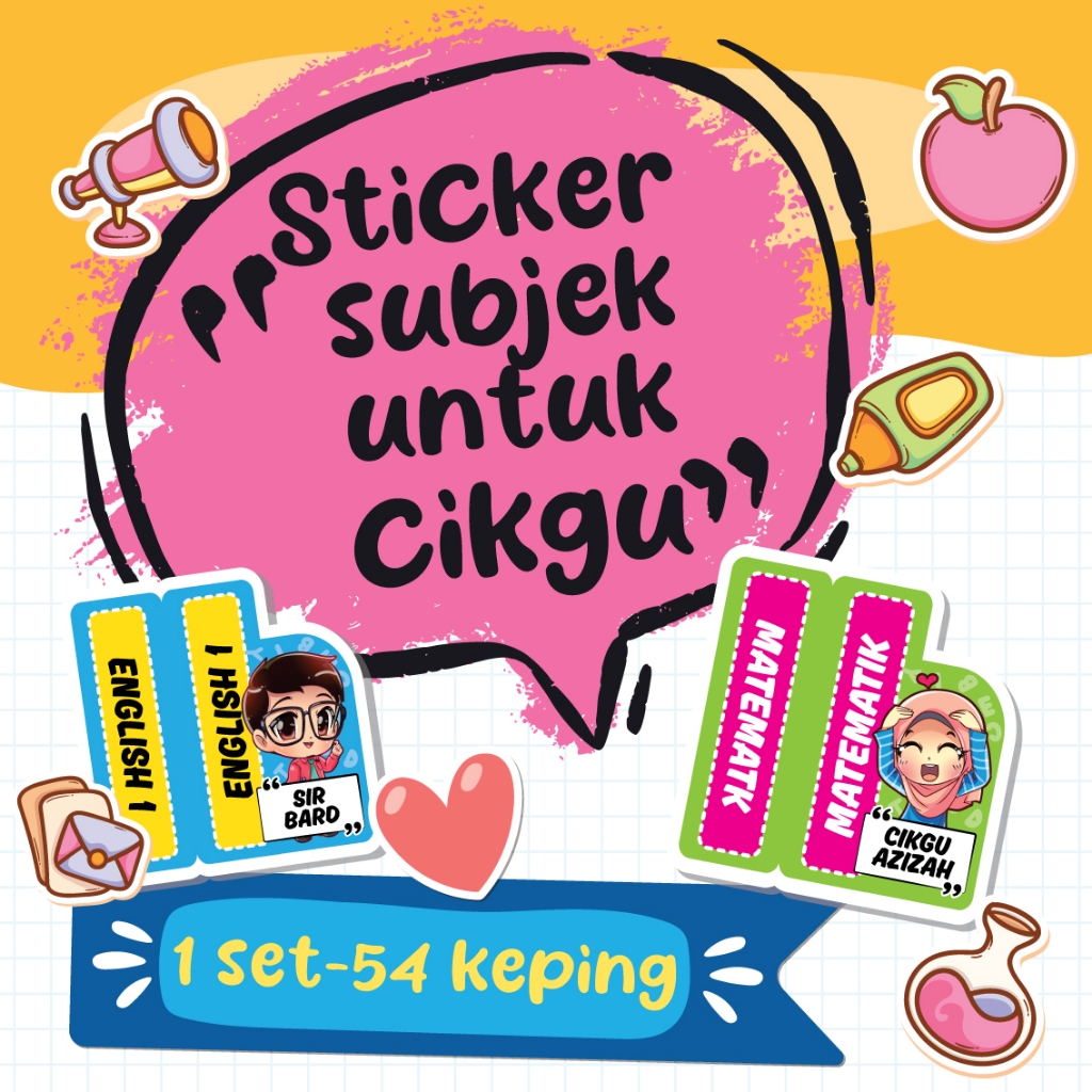 STICKER FOR TEACHERS STICKER CIKGU! SET B - Sila Chat dahulu SEBELUM ...