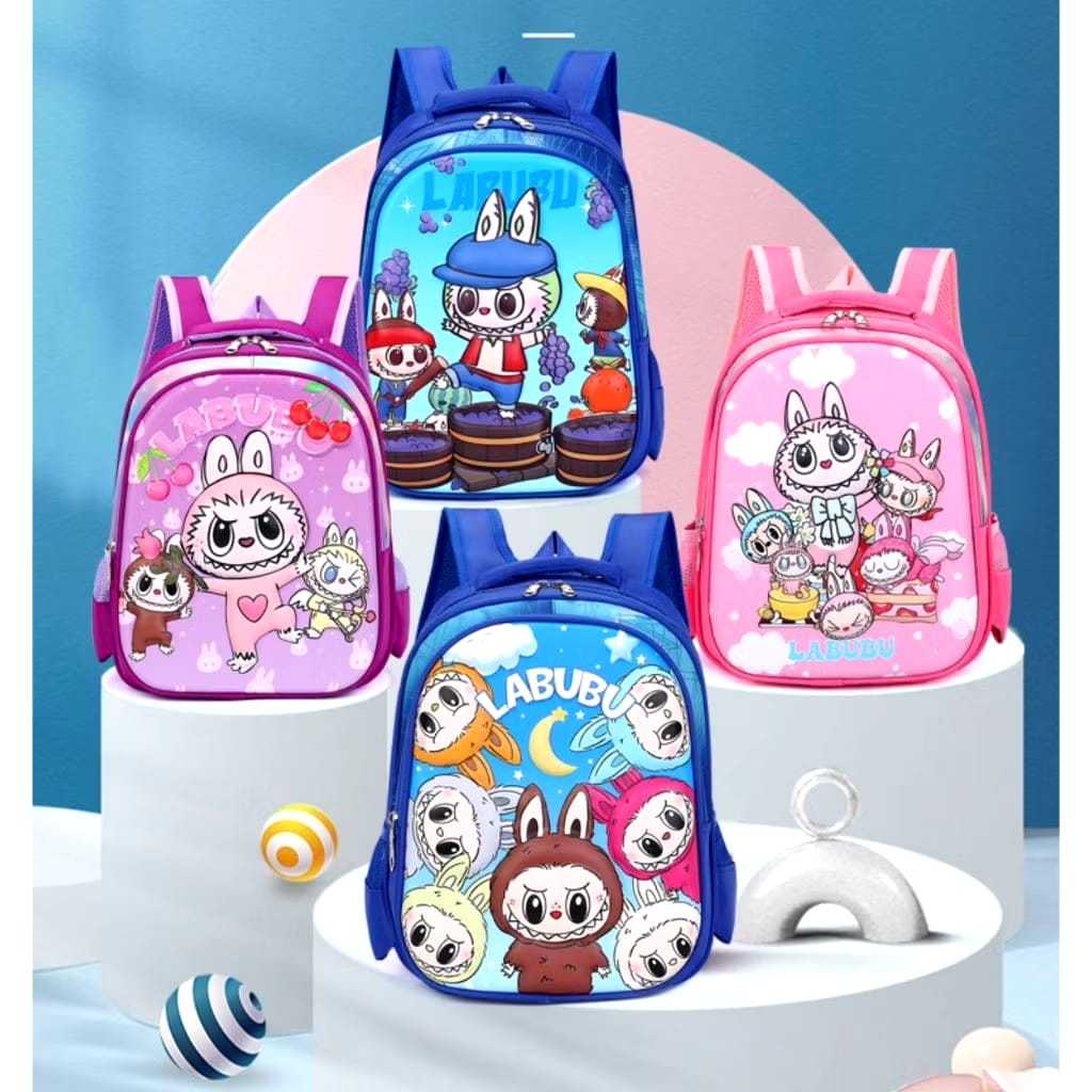 BACKPACK LABUBU 3D CARTOON VIRAL CARTOON CUTE CARTOON BEG SEKOLAH KANAK ...