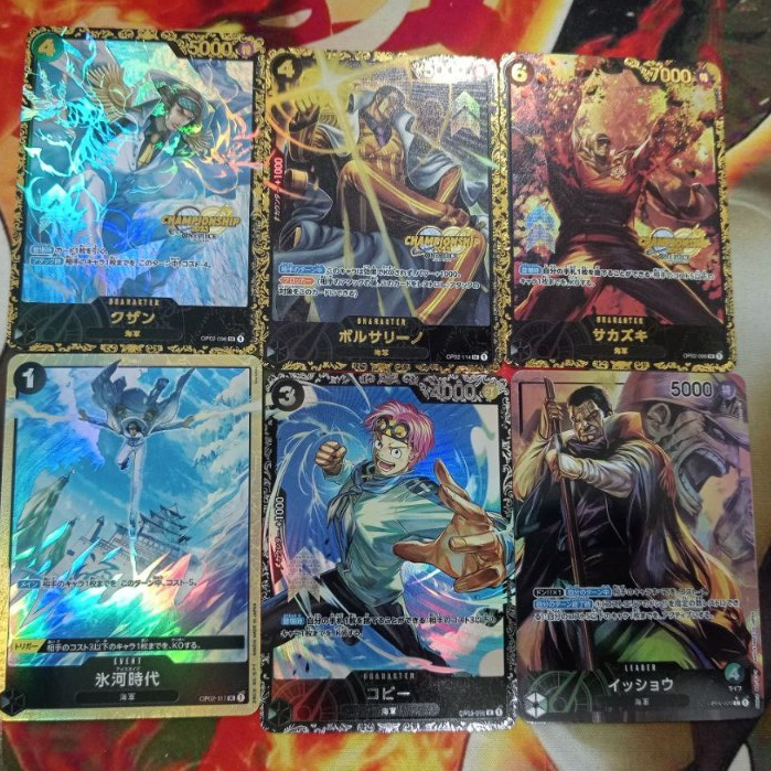 6 pcs / set Issho Leader coby Kuzan Sakazuki Borsalino Admiral flagship ...