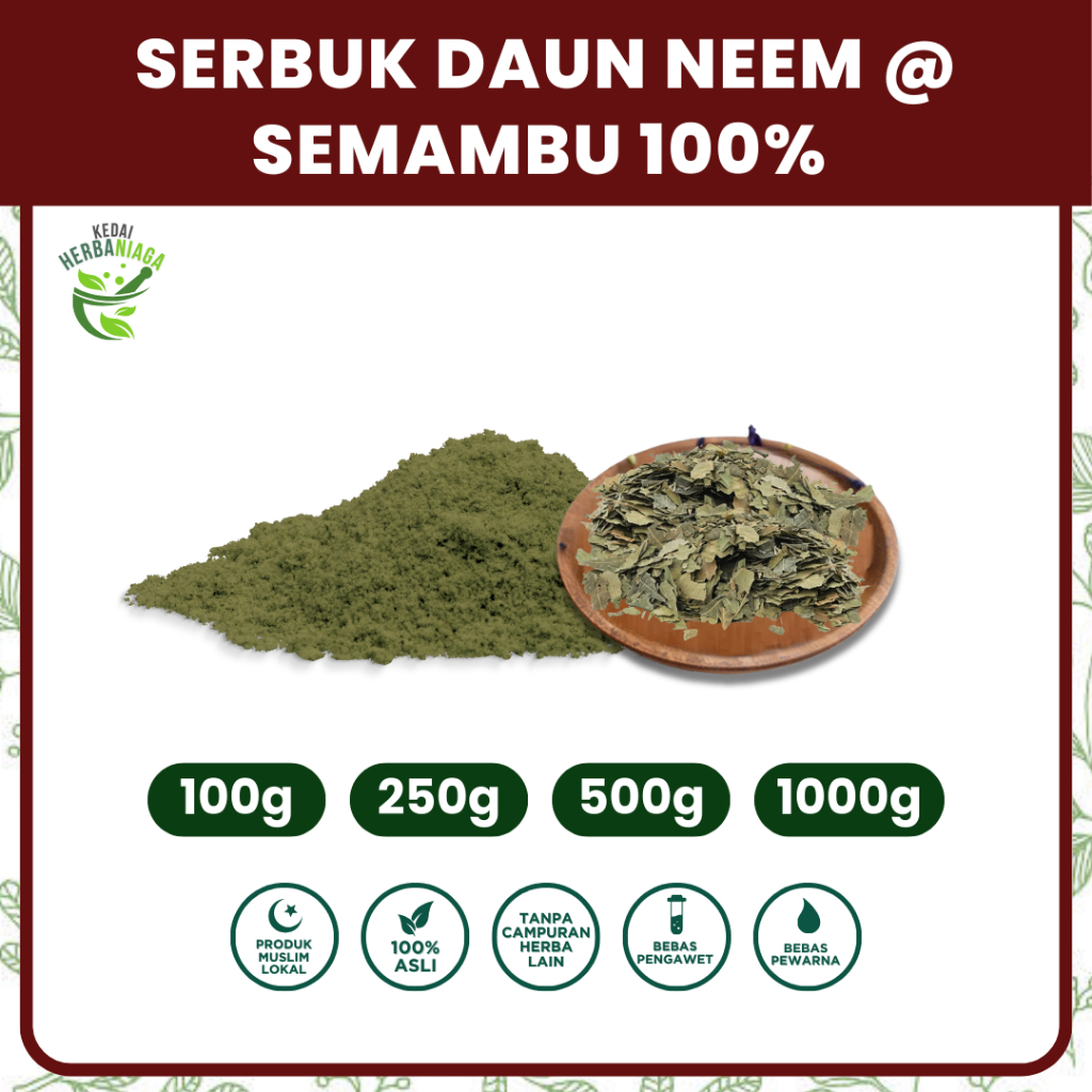 SERBUK DAUN NEEM @ DAUN SEMAMBU | Shopee Malaysia
