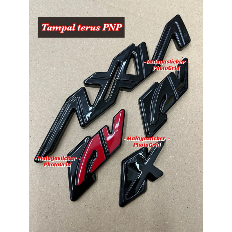 Emblem logo Perodua Axia AV Emblem Axia X Emblem Axia black glossy ...