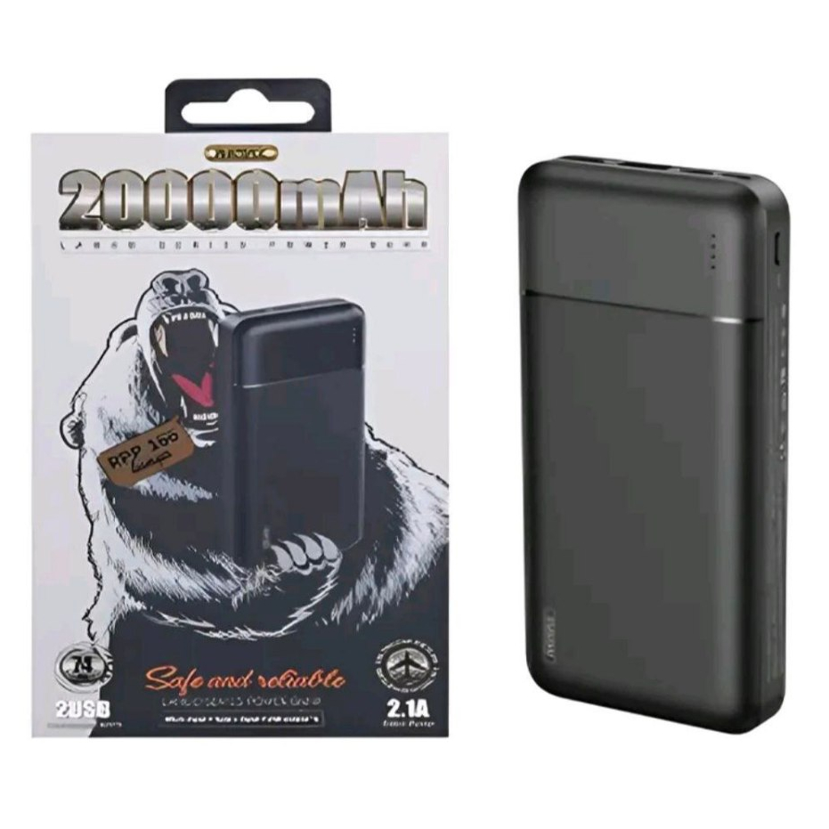 100% Original REMAX RPP166 Power Bank 20000 mAh 2.1A Dual Output Port ...