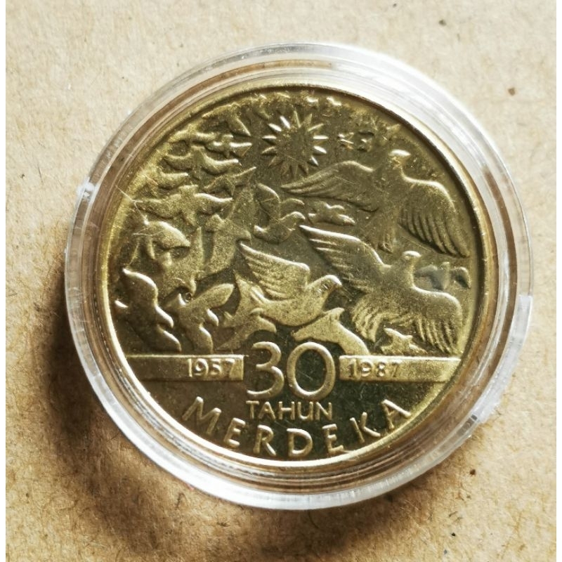 Offer Duit lama Syiling 1 Ringgit 30 Tahun Merdeka Free Case | Shopee ...