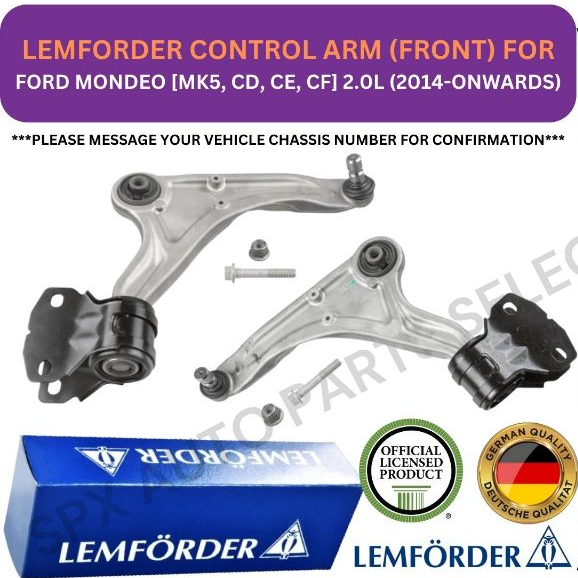 LEMFORDER GENUINE LOWER ARM (FRONT) FOR FORD MONDEO [MK5, CD, CE, CF] 2 ...