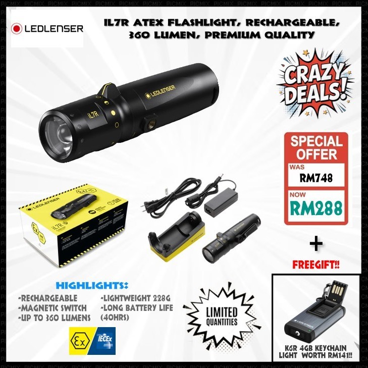 Ledlenser EX7 & iL7 (3x AA Batteries) / EX7R & iL7R (Rechargeable ...
