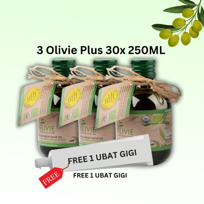 3 Olivie Plus 30x 250ml Free 1 Ubat Gigi | Shopee Malaysia