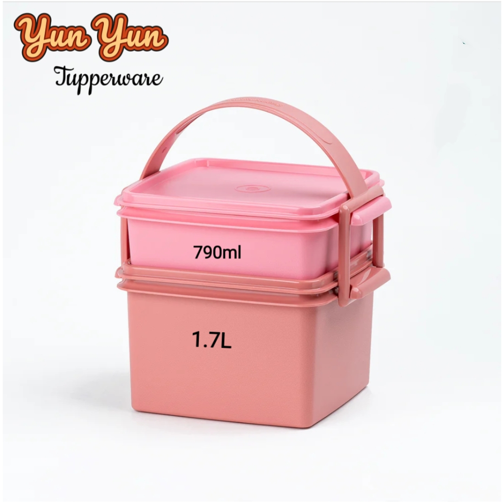 Tupperware Double Delight / Goody Box / Lunch Box 790ml+1.7L | Shopee ...