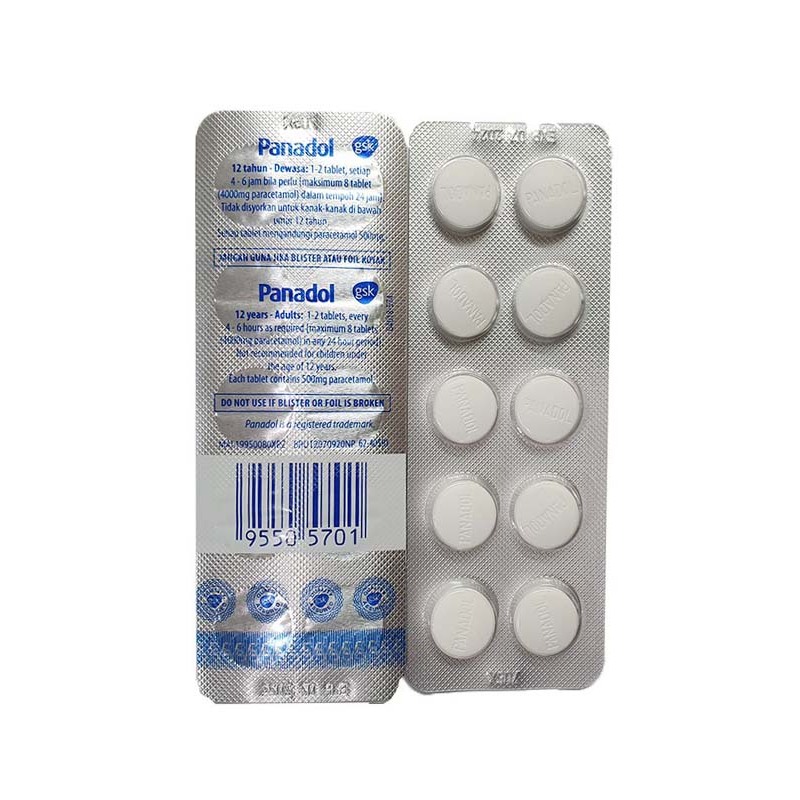 PANADOL Regular Paracetamol Pain Relief 500mg 10s Easy to Swallow ...