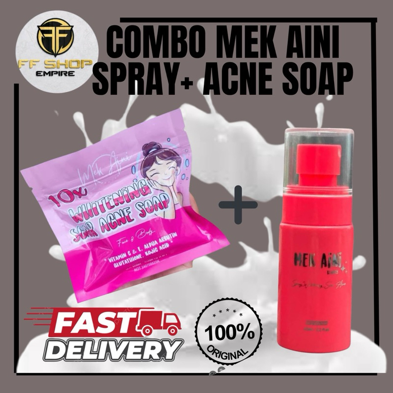 COMBO MEK AINI SPRAY ACNE SCAR + SABUN ACNE SCAR | Shopee Malaysia