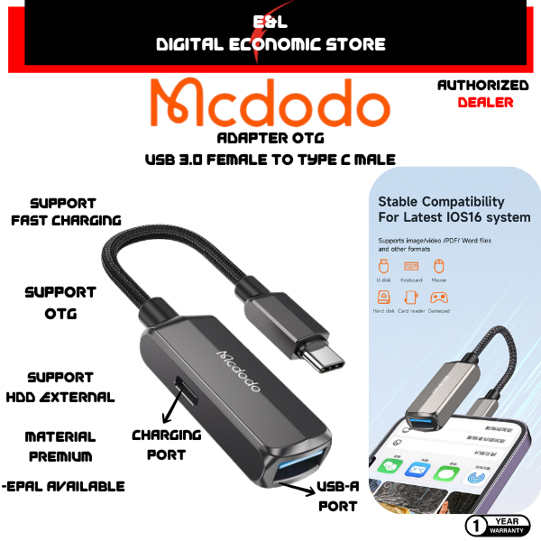 【1Yr Warranty】 MCDODO CA 2690 2830 2 in 1 OTG USB Adapter Convertor ...