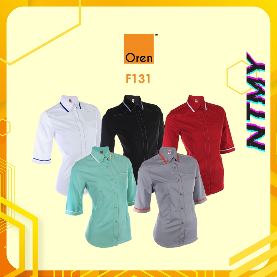NTMY Oren Sport Corporate Shirt F1 Uniform Adult Female Business Formal Wear F131 | Shopee Malaysia