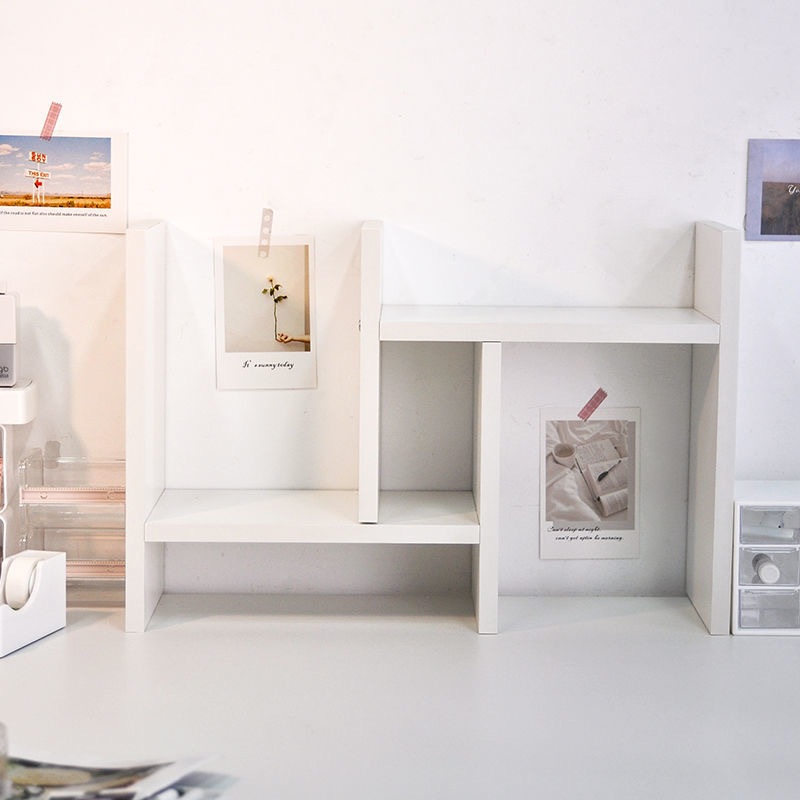 📖Rak buku Adjustable Desktop Shelf Organizer Office Table Rack ...
