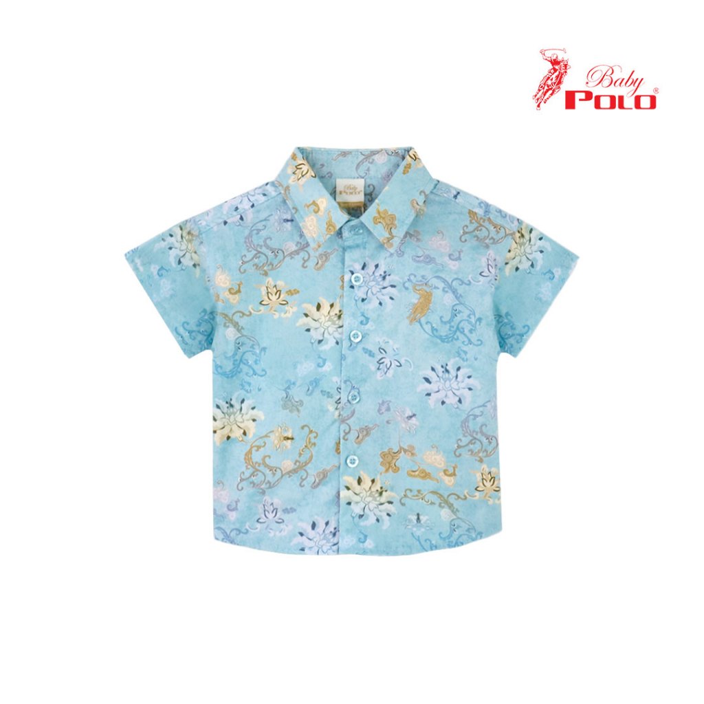 Baby Polo Boy Blue Batik Inspired Short Sleeve Woven Shirt 03-202777 ...