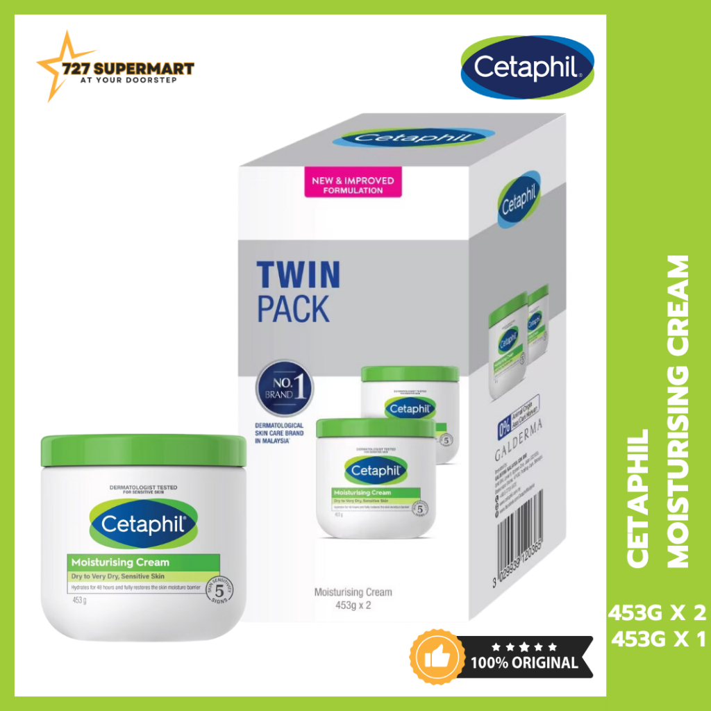 [ORIGINAL] CETAPHIL MOISTURISING CREAM 453G | 2 X 453G | Shopee Malaysia
