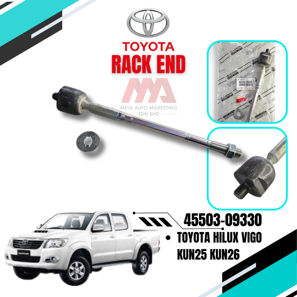 TOYOTA STEERING RACK END LH RH TOYOTA HILUX VIGO KUN25 KUN26 2004-2014 ...