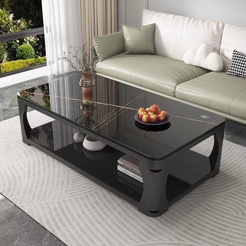 Glass coffee table,modern,light luxury,high tea table,small apartment ...